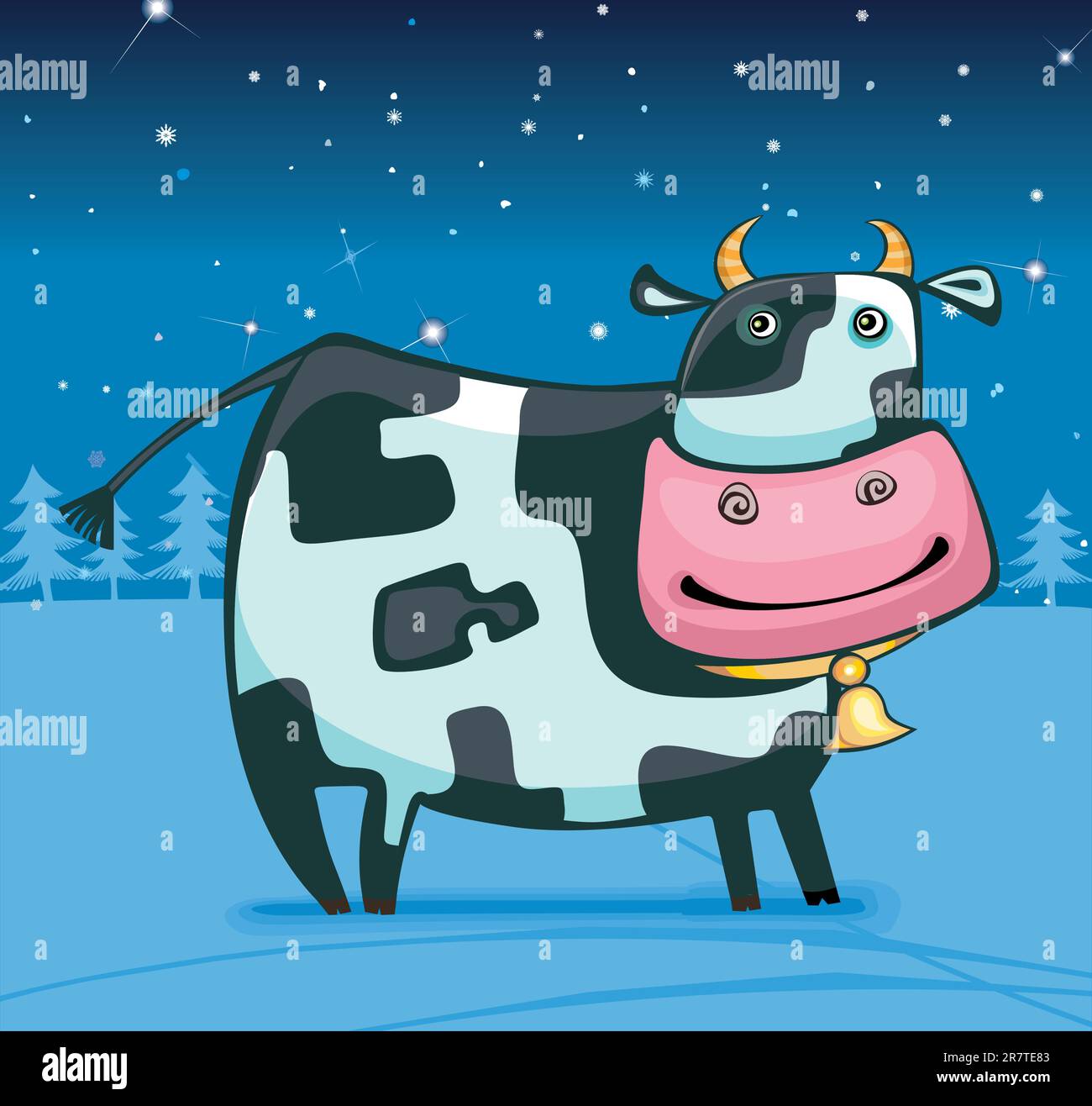 Friendly cattle Stock Vector Images - Alamy