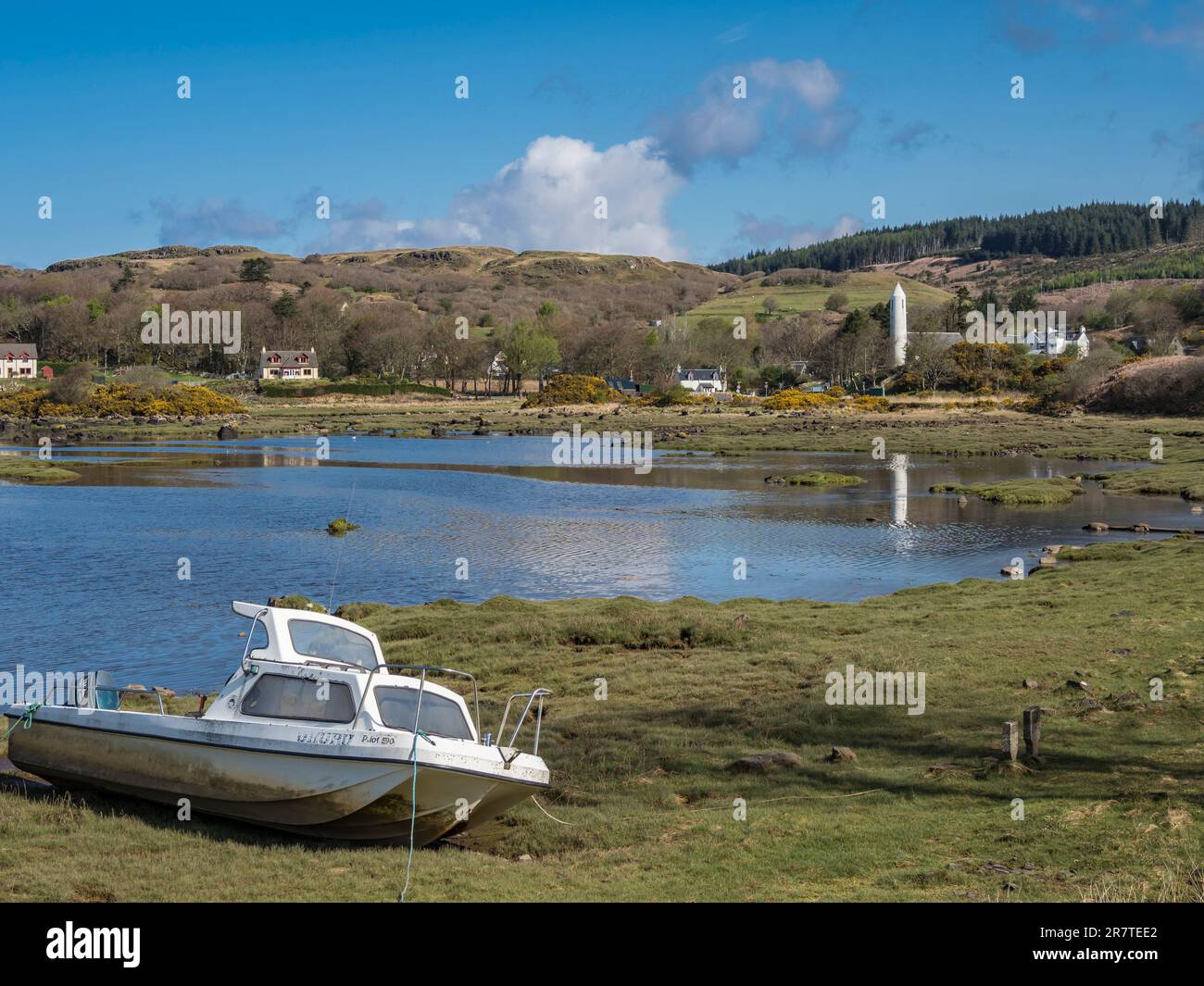 Kilmore church, village Dervaig, isle of mull, Scotland, UK Stock Photo ...