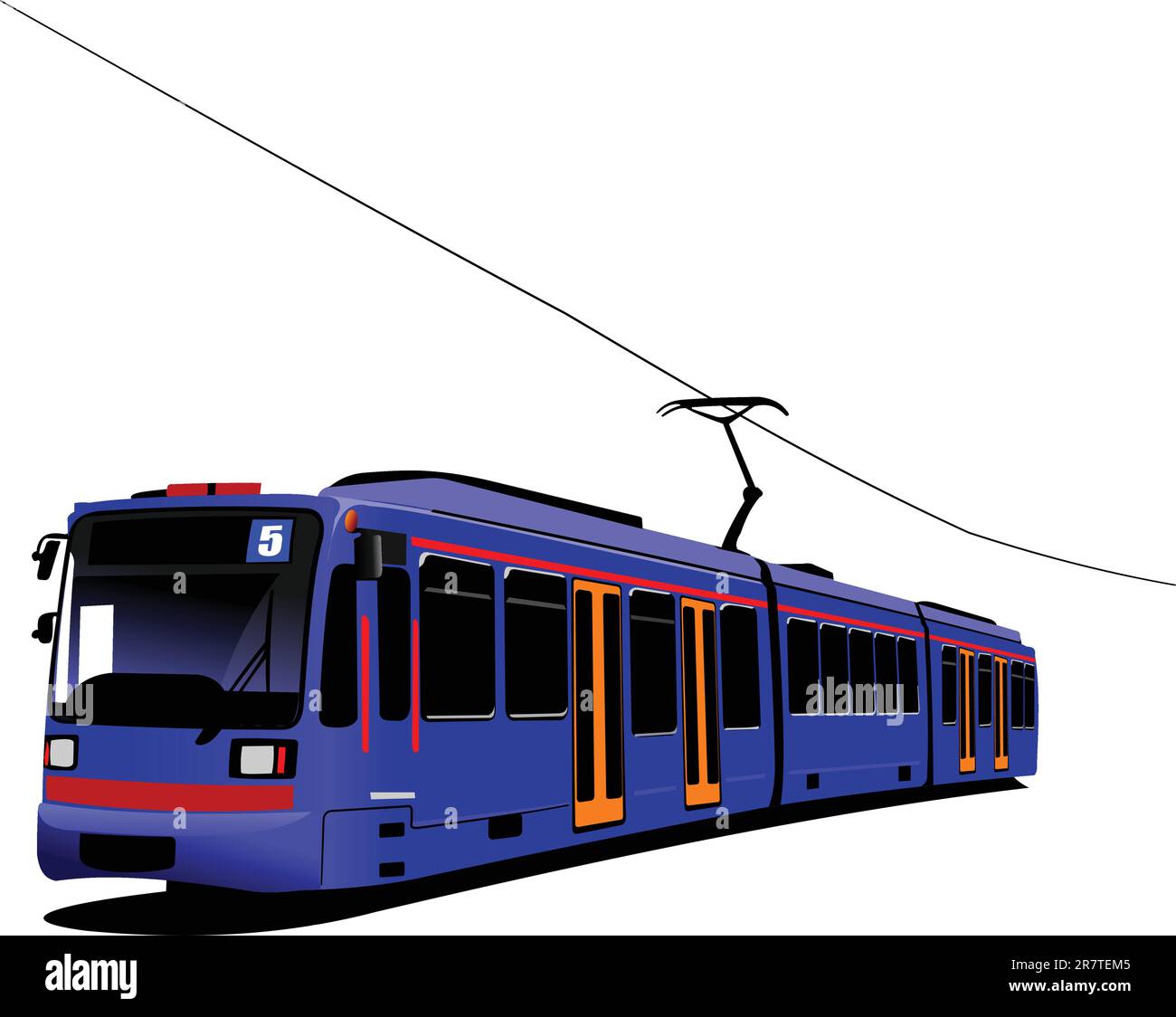 City transport. Tram. Vector illustration Stock Vector Image & Art - Alamy