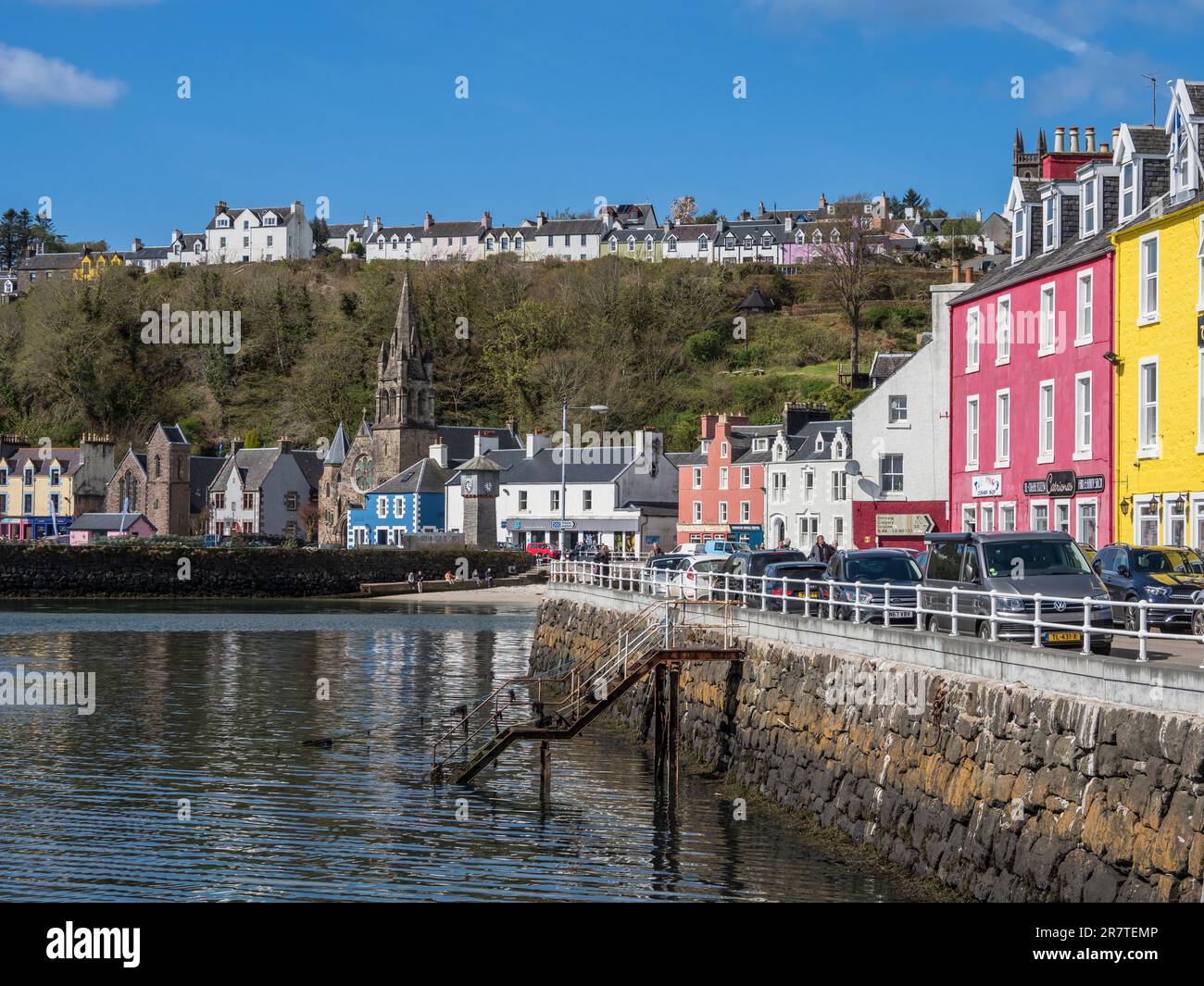Houses in Tobermory, around the bay, isle of mull, Scotland, UK Stock ...