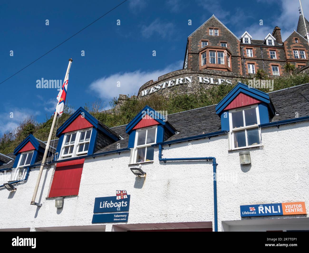 Houses in Tobermory, around the bay, isle of mull, Scotland, UK Stock ...