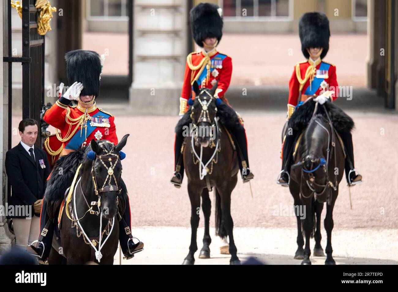 London, UK. 17 June 2023. HM King Charles III leads the procession to ...