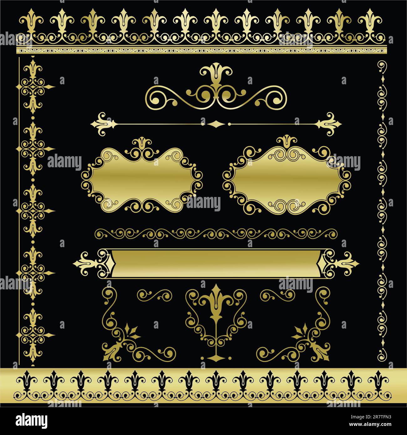 Vintage frame set for your design Stock Vector Image & Art - Alamy