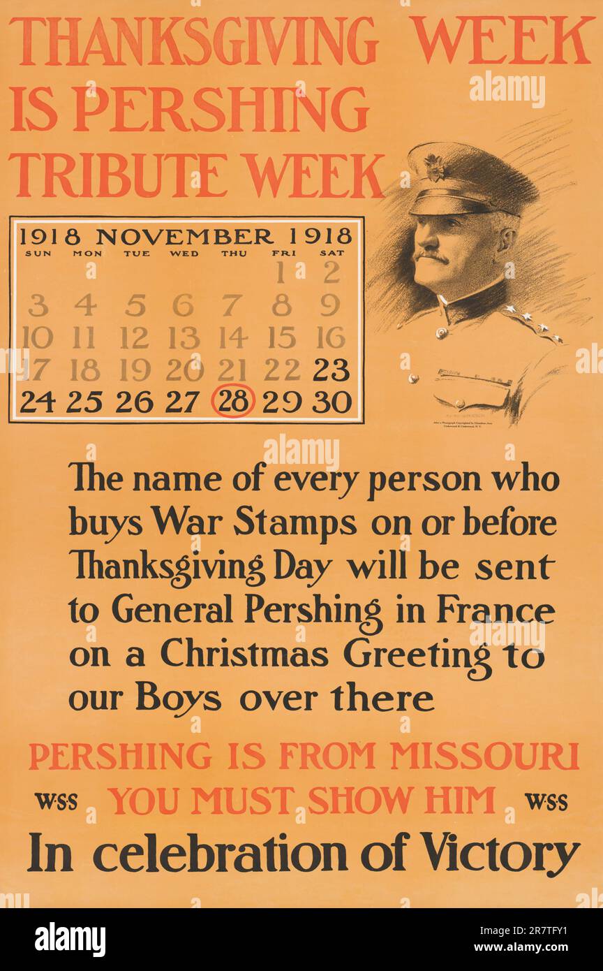 John Joseph Pershing 1918 Stock Photo - Alamy