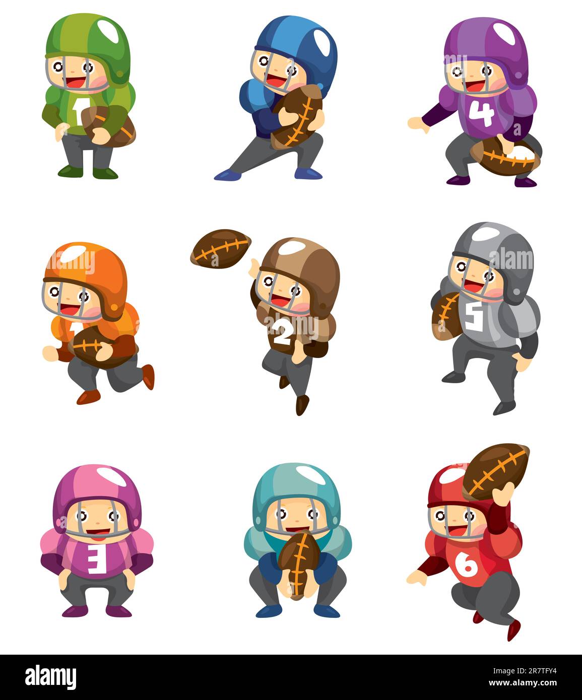 cartoon football player icon Stock Vector Image & Art - Alamy