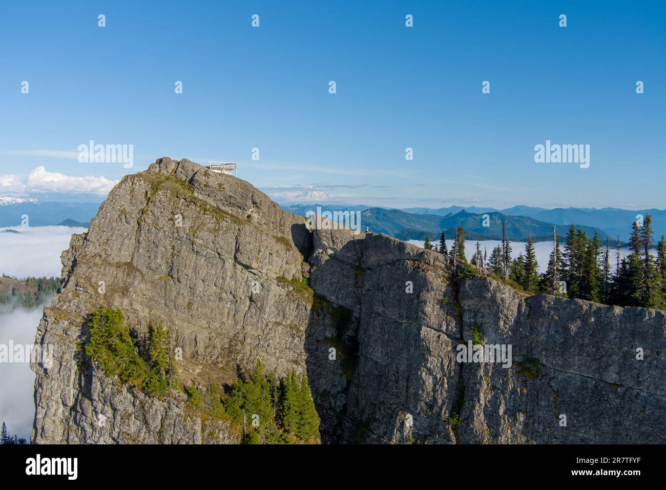 Mount Rainier and High Rock Lookout in June Stock Photo - Alamy