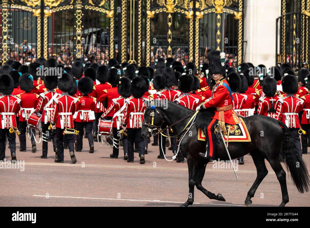 London, UK. 17 June 2023. HM King Charles III leads the procession to ...