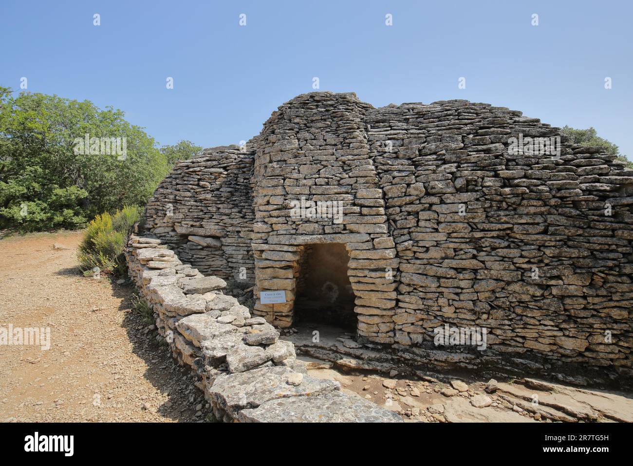 Historic stone hut in the Village des Bories, open-air museum, stone ...