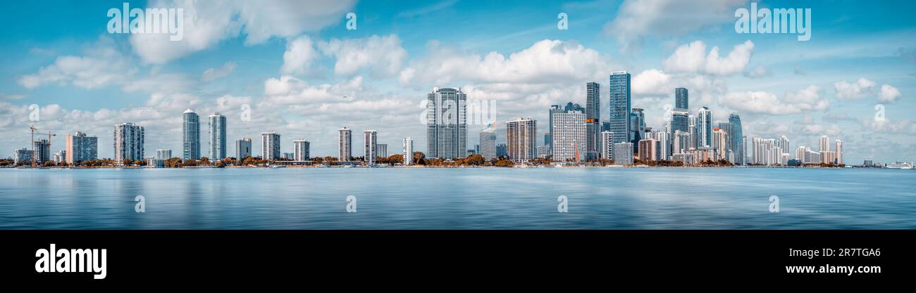 Miami downtown skyline panorama hi-res stock photography and images - Alamy