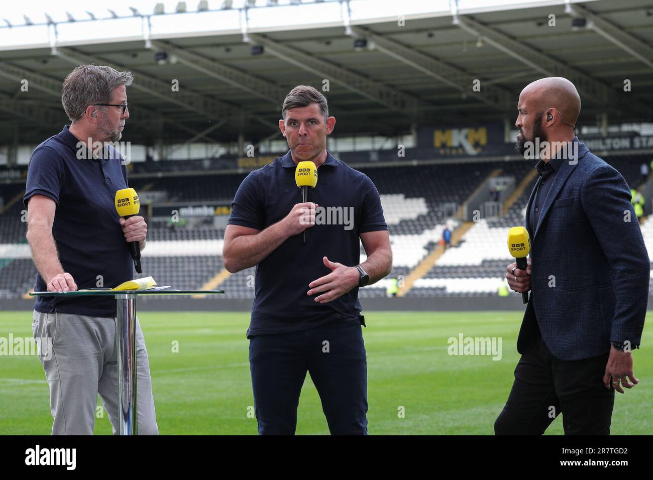 Paul Wellens Head Coach of St Helens speaks with BBC Sport presenters ...