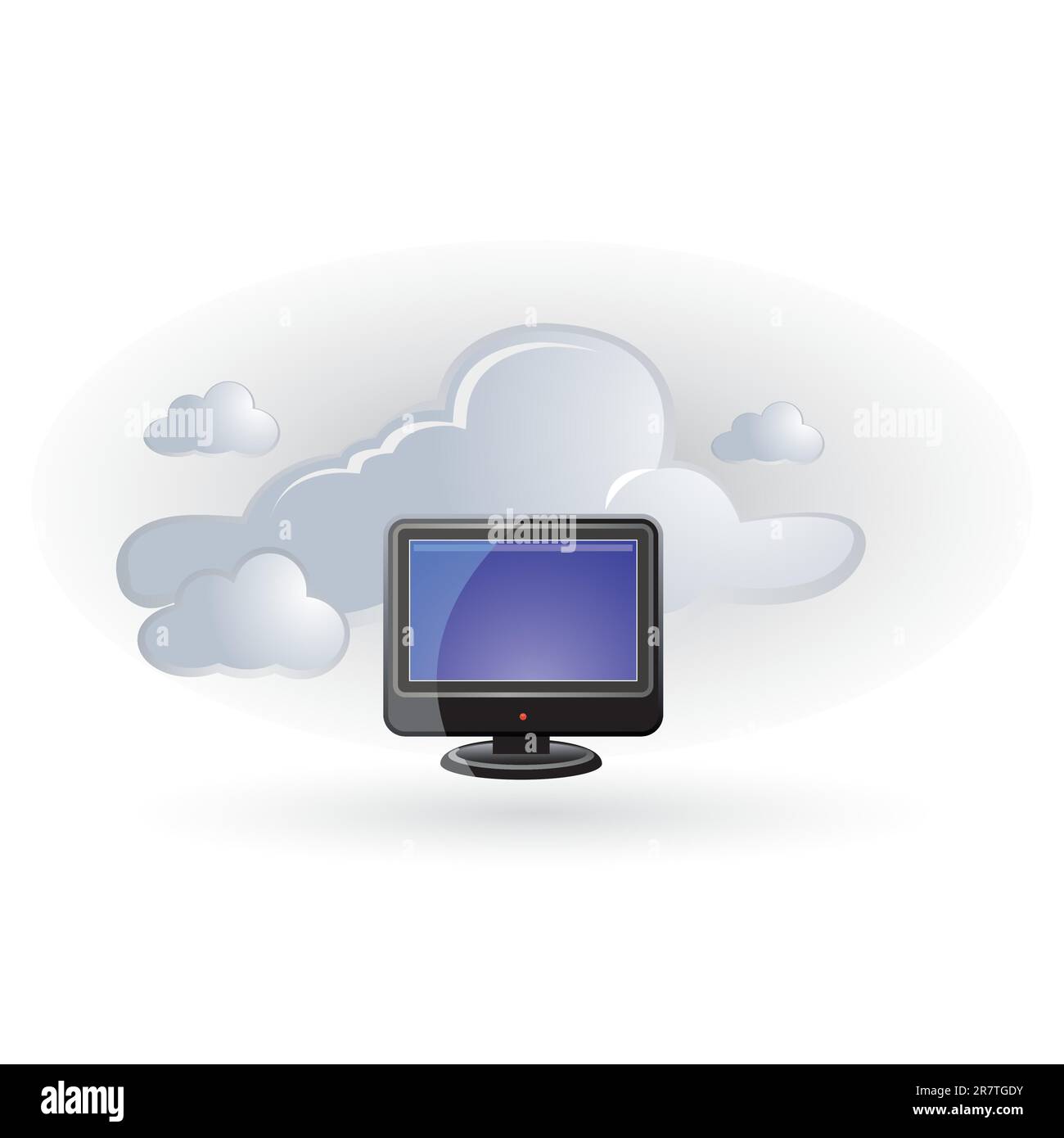 cloud and screen icon Stock Vector Image & Art - Alamy