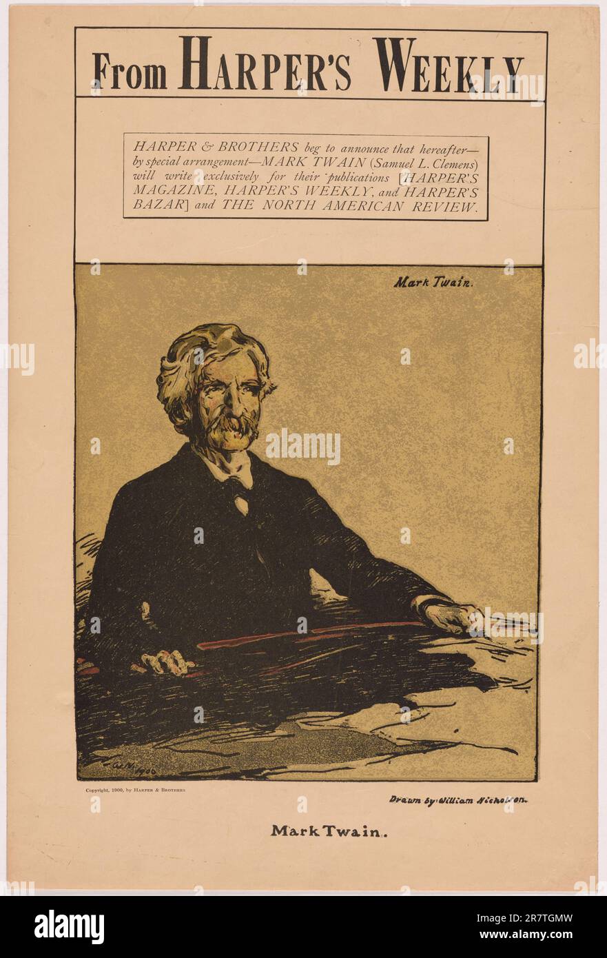 Samuel Clemens 1900 Stock Photo - Alamy