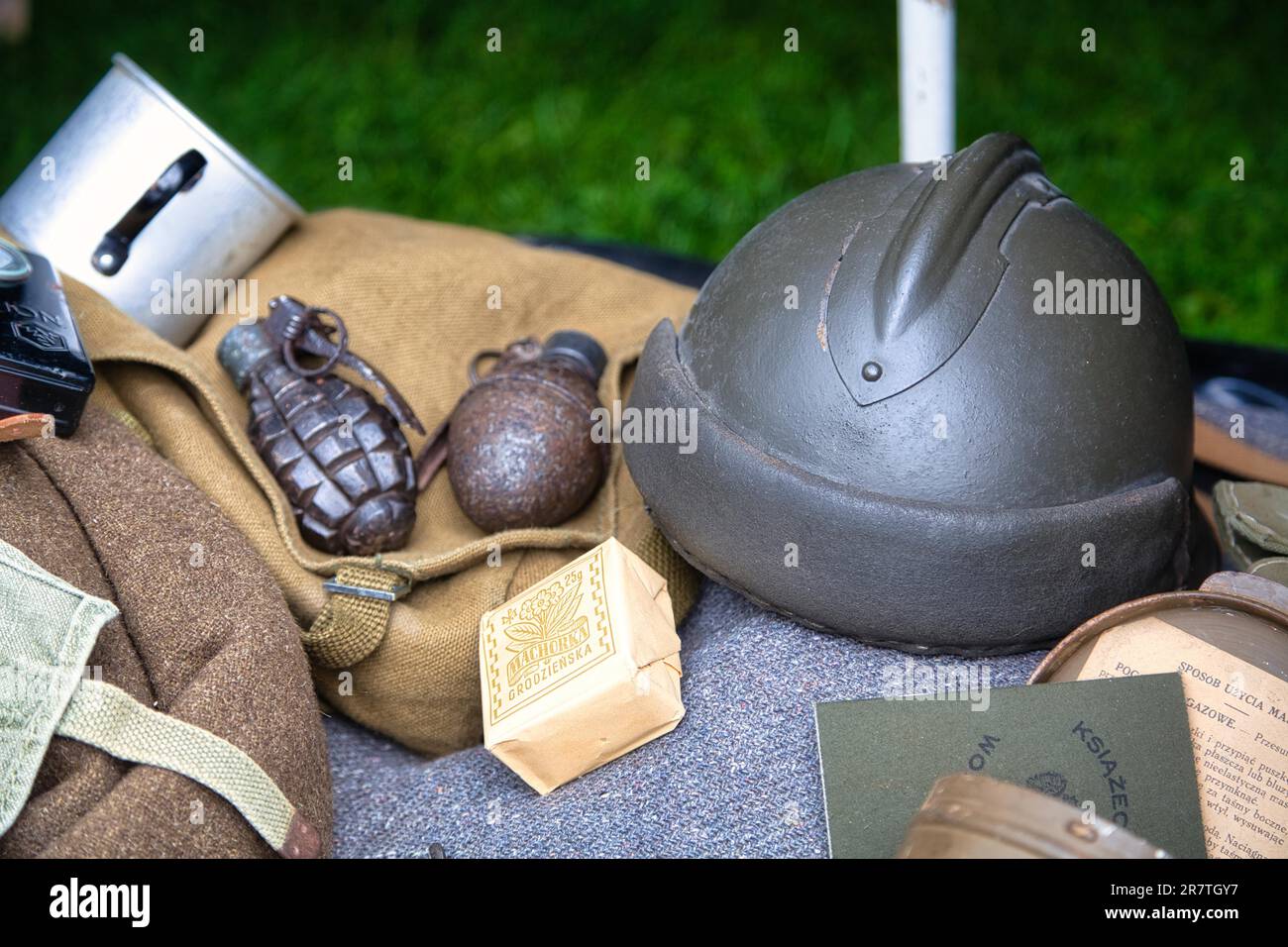War paraphernalia, World-War II weekend at Ryedale Folk Museum open-air ...