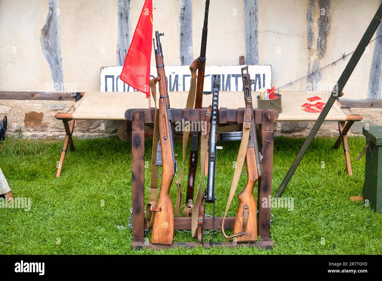 War paraphernalia, World-War II weekend at Ryedale Folk Museum open-air ...