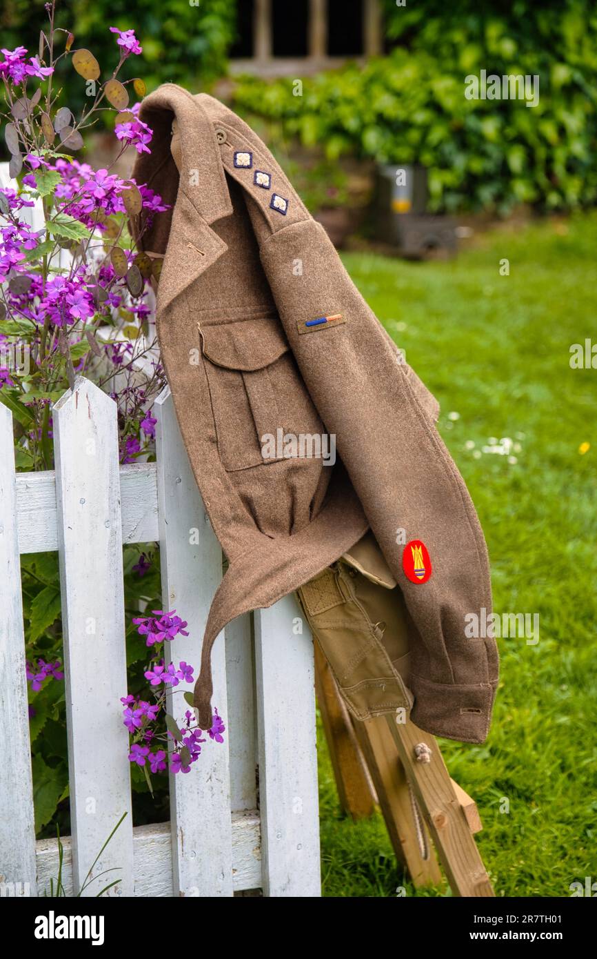 Uniform jacket at the World War II weekend at the Ryedale Folk Museum ...