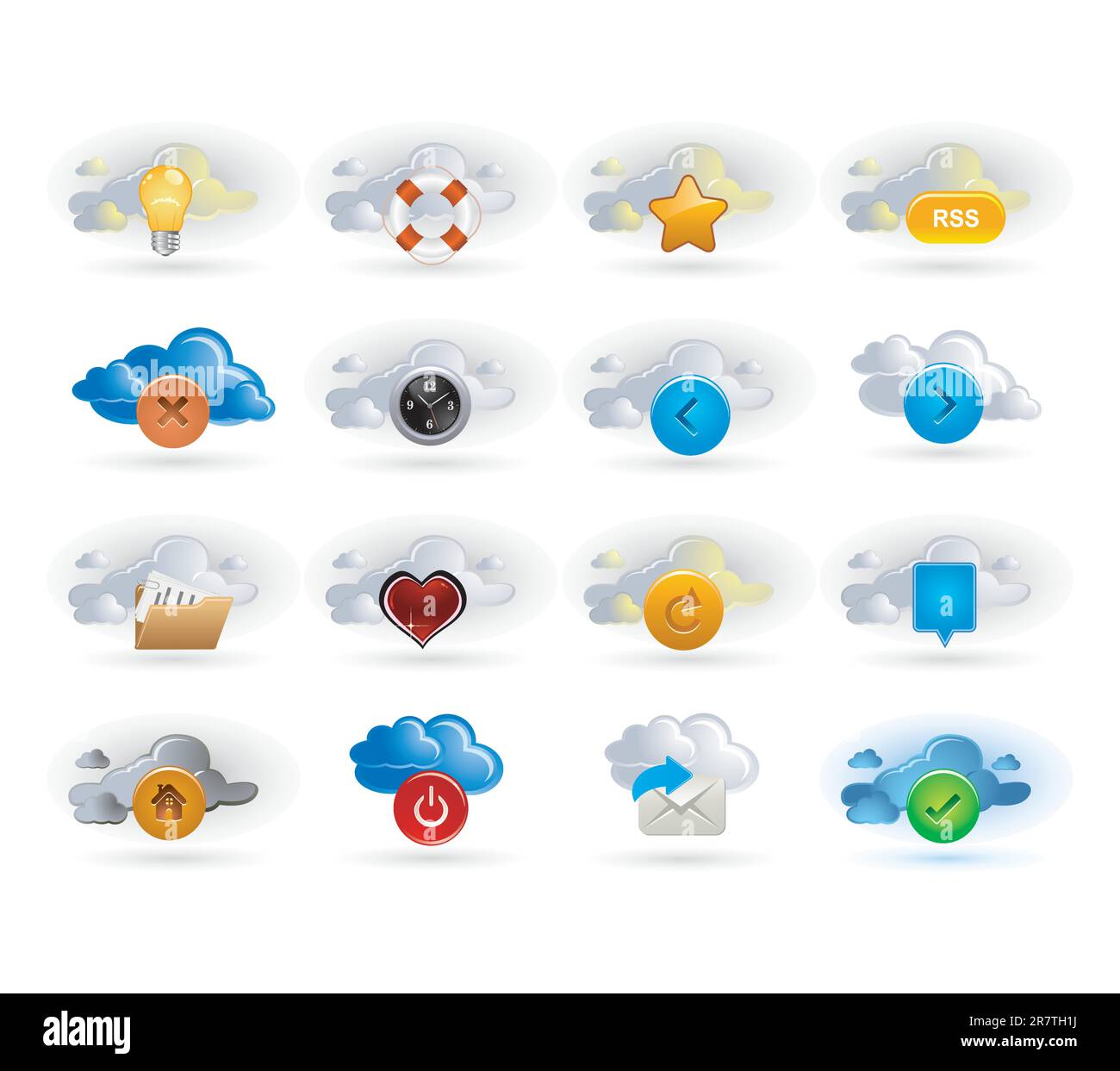 clouds and icons Stock Vector Image & Art - Alamy