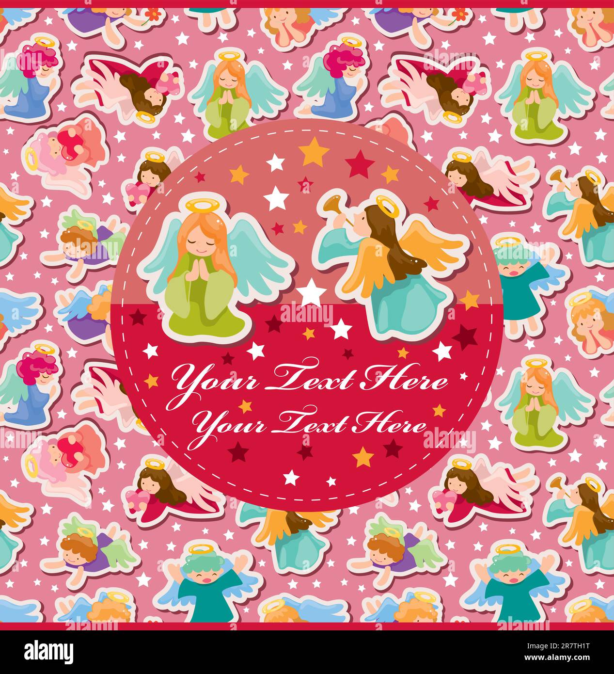 Angel cartoon birthday card hi-res stock photography and images - Alamy