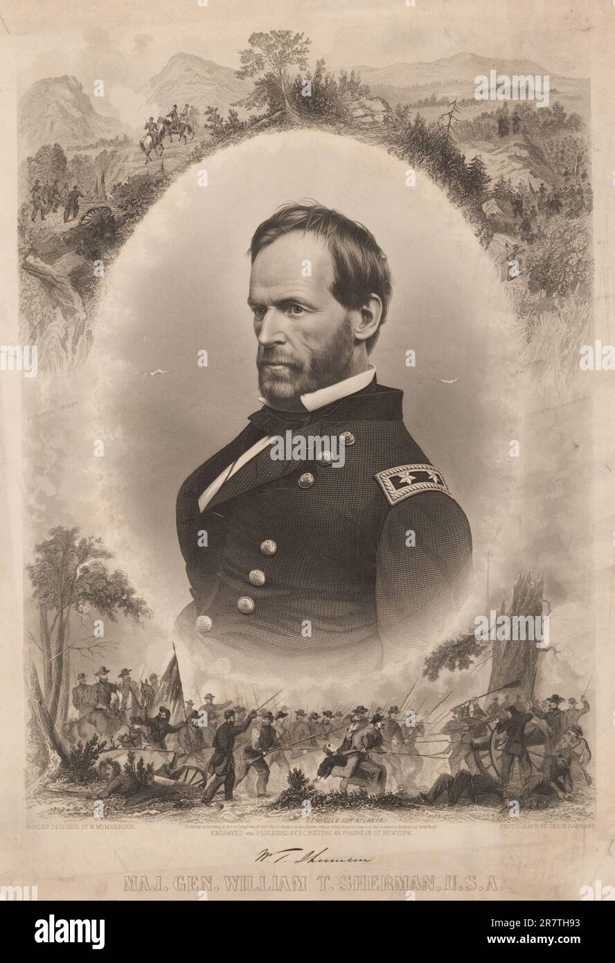 William T. Sherman c. 1865 Stock Photo - Alamy