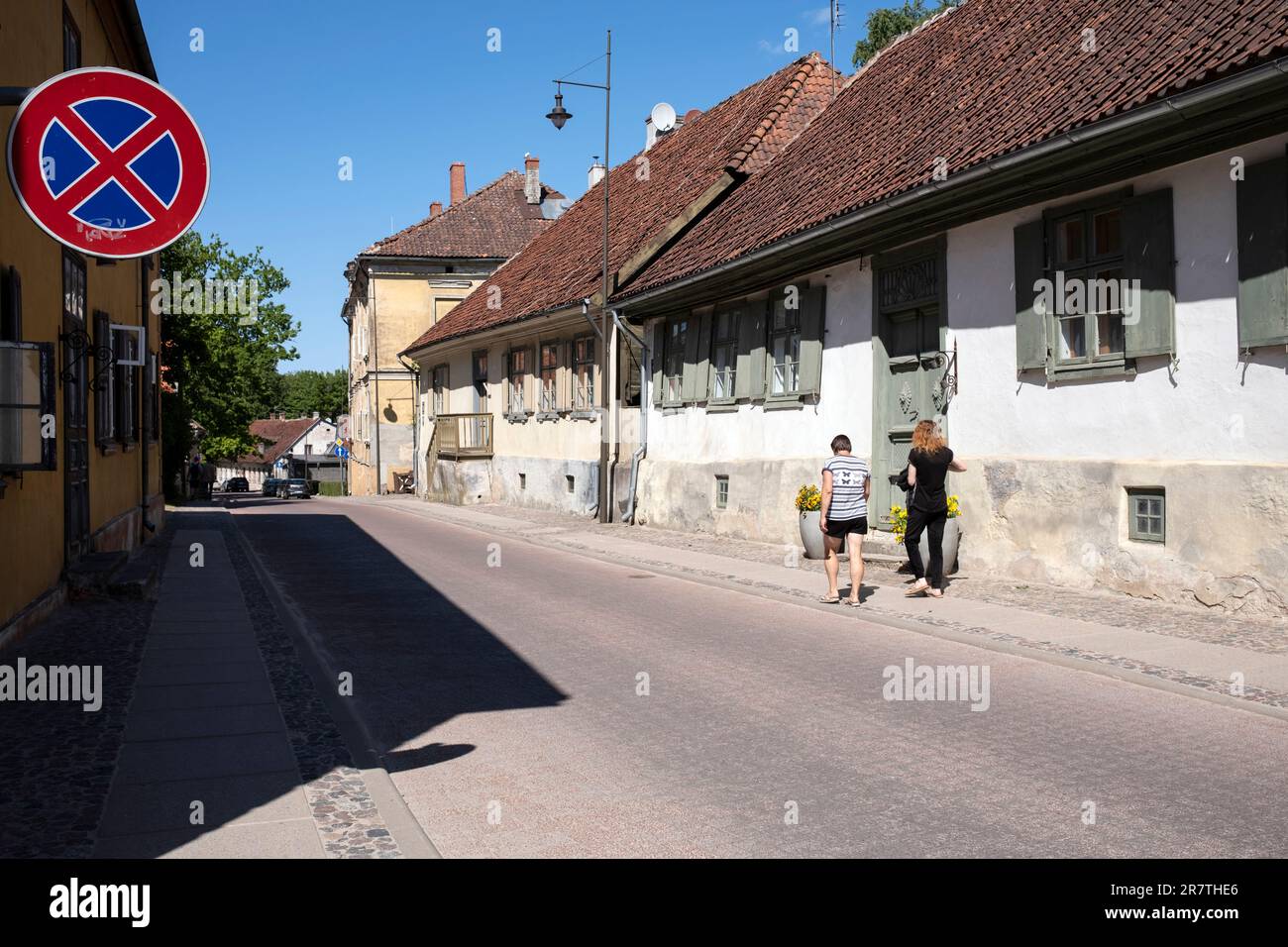 Street scene in the old Kuldiga city, Courland, Latvia Stock Photo - Alamy