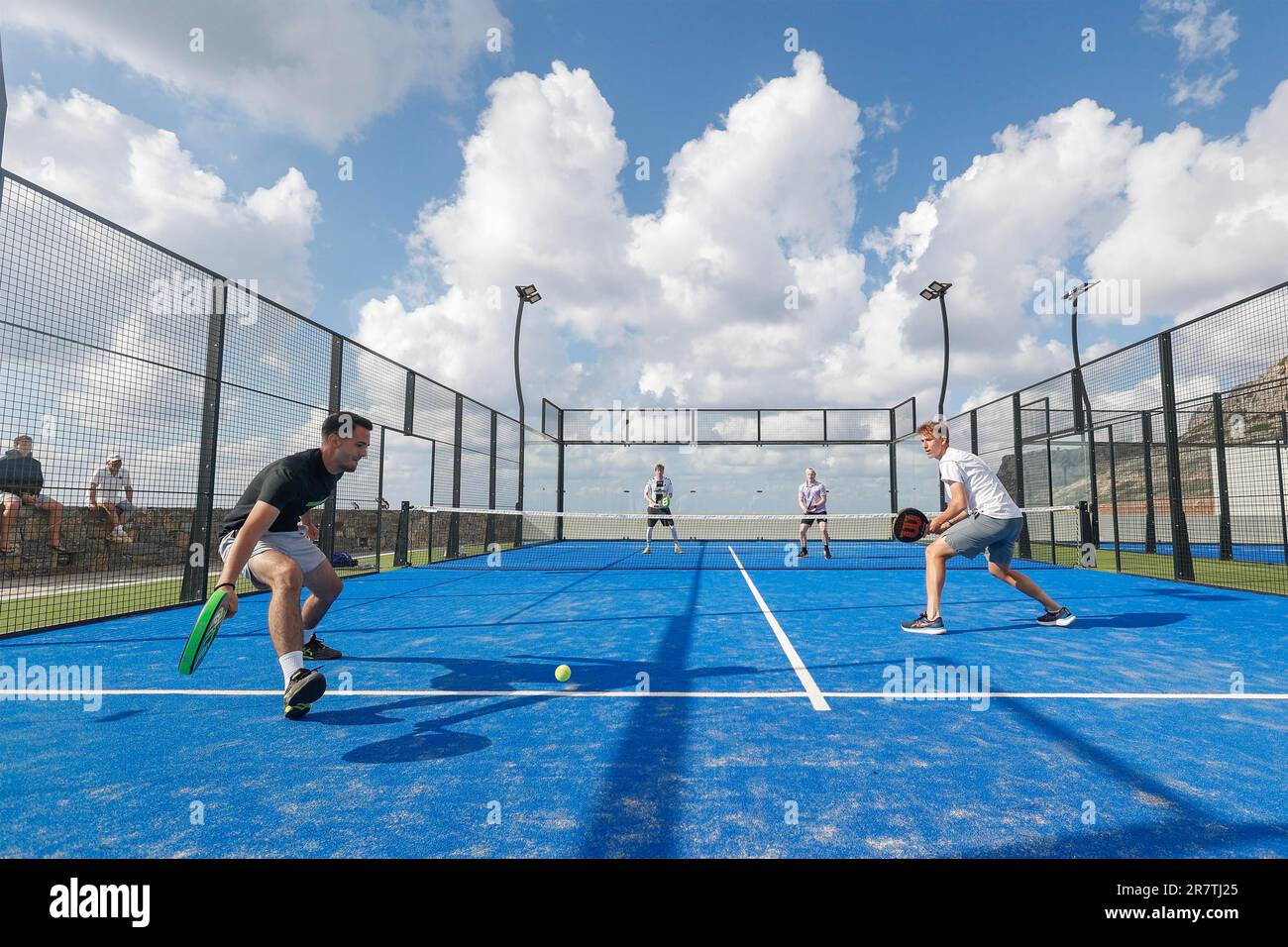 Players in action on a padel court at Kalimera Kriti Resort, Sisi ...