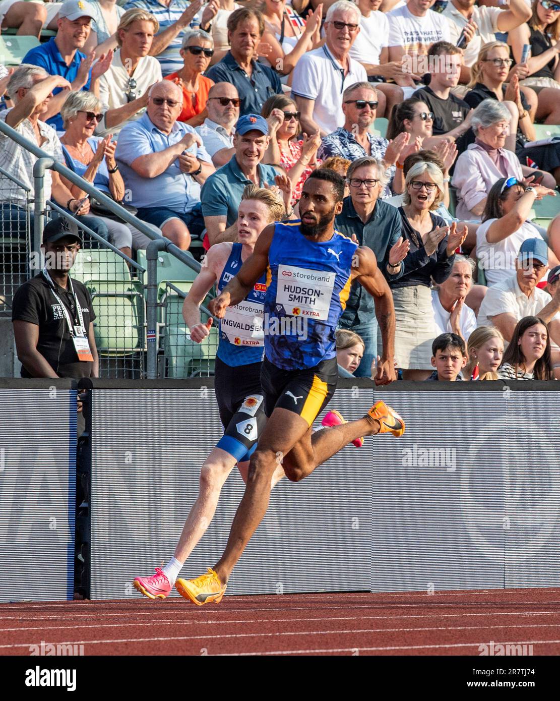 Matthew Hudson-Smith of GB & NI competing in the men’s 400m at the Oslo ...