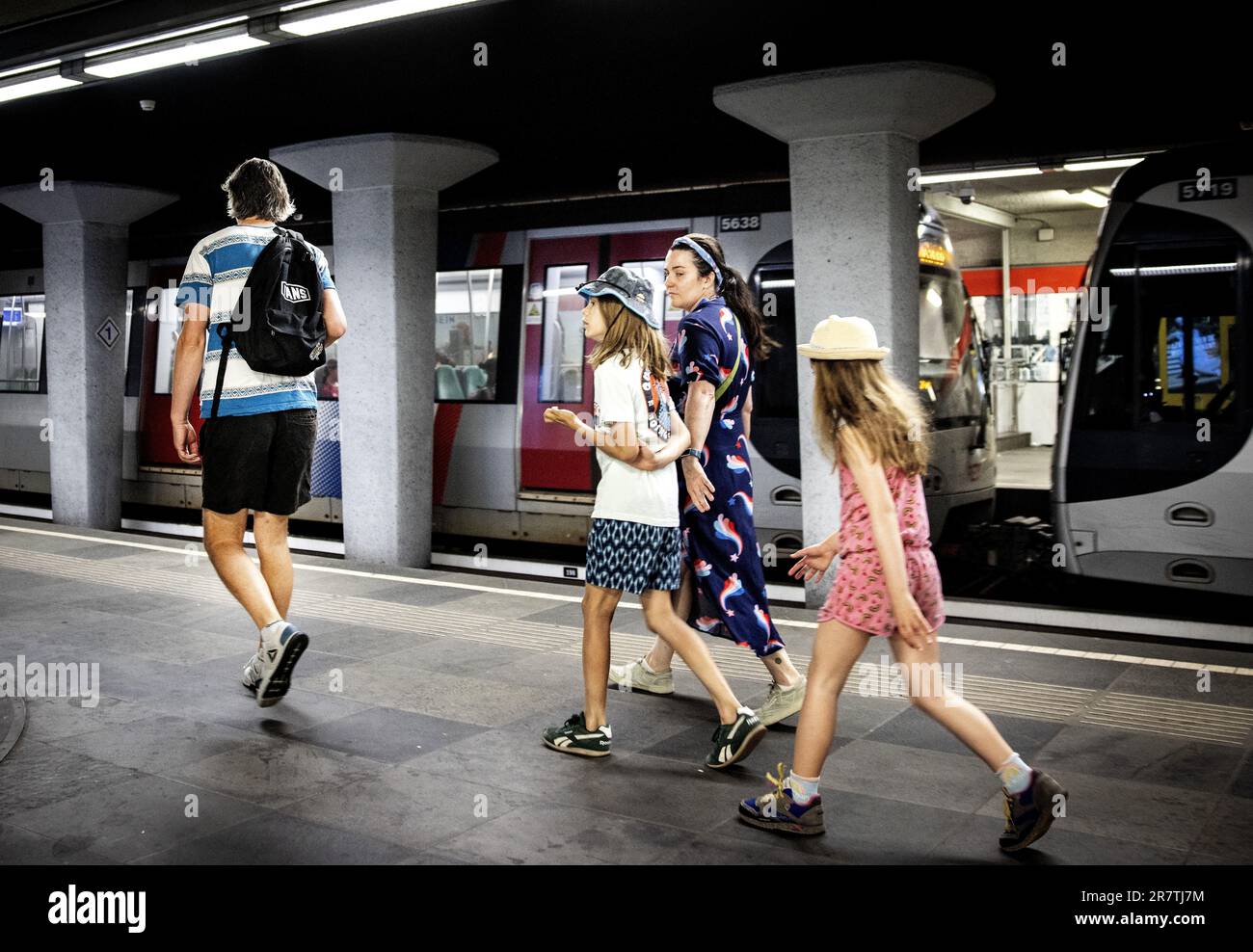 ROTTERDAM - Travelers take the metro to the beach. The recently opened ...