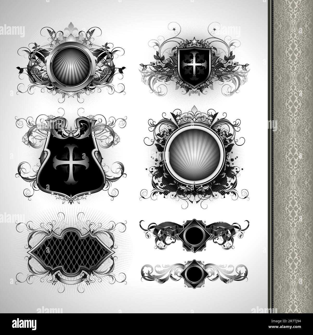 Oval shields Stock Vector Images - Alamy