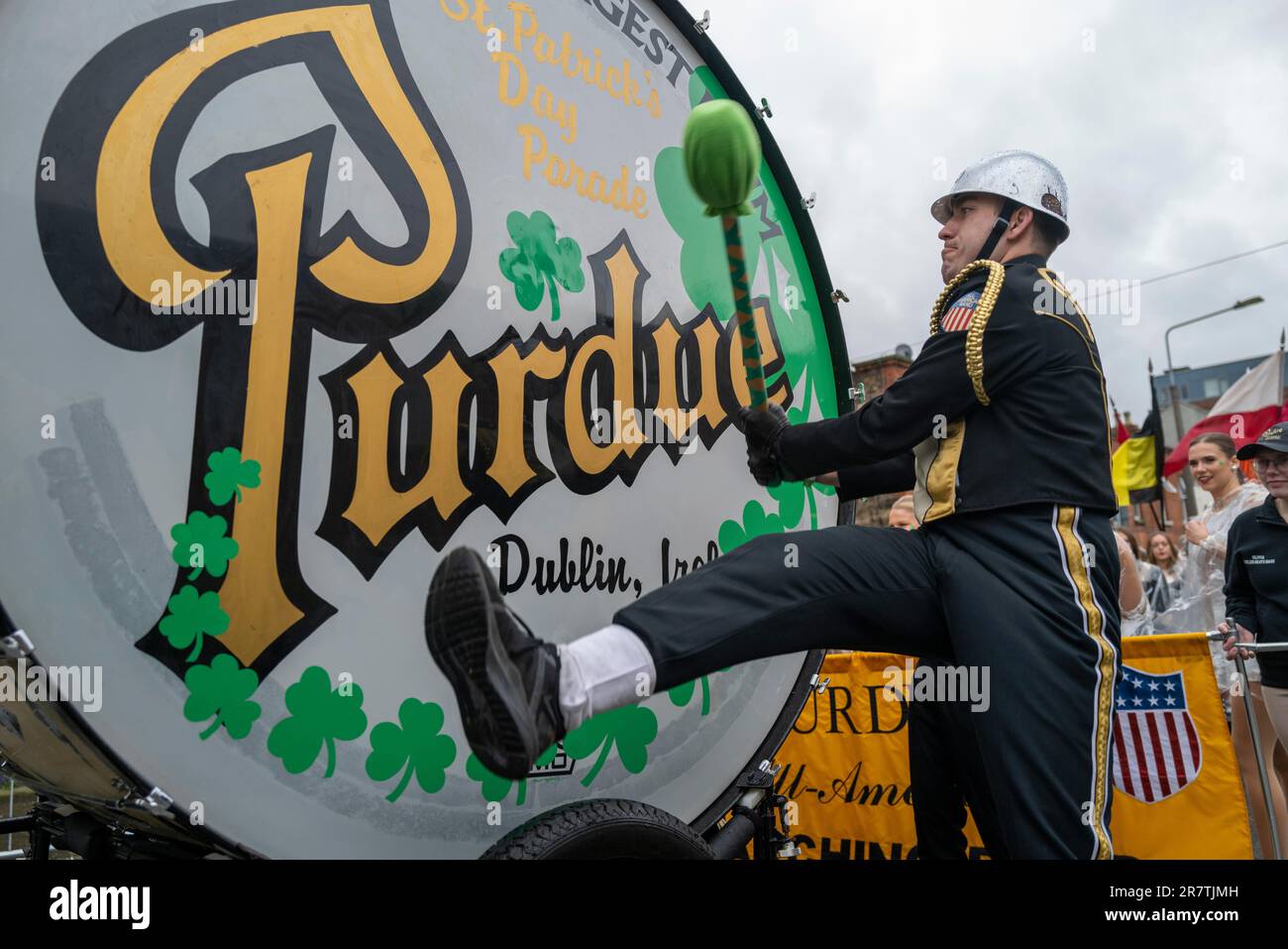 Great power and strength before the St Patrick's Day parade by a member ...