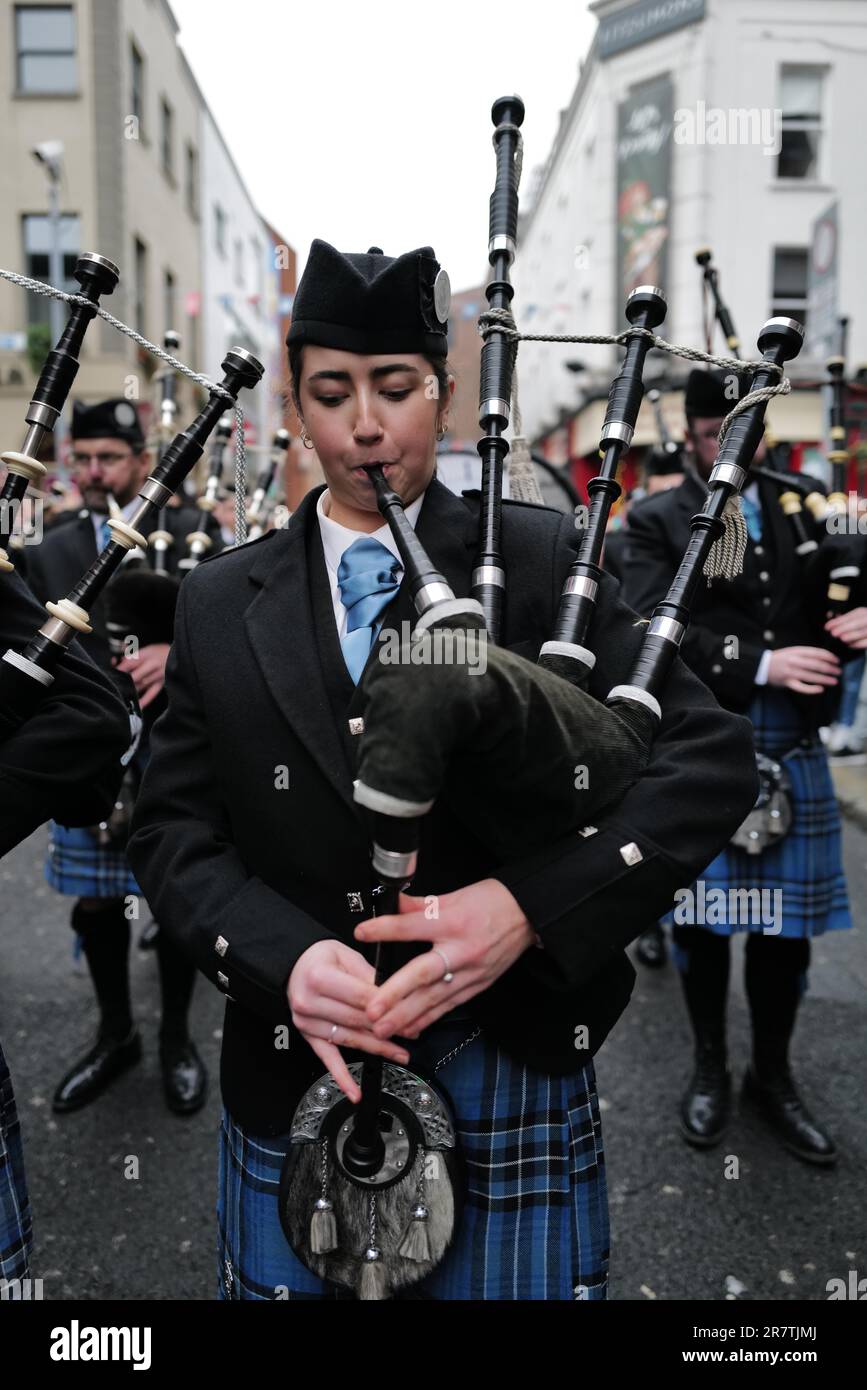 The Clew Bay Pipe Band gave special performances in Temple Bar as part ...