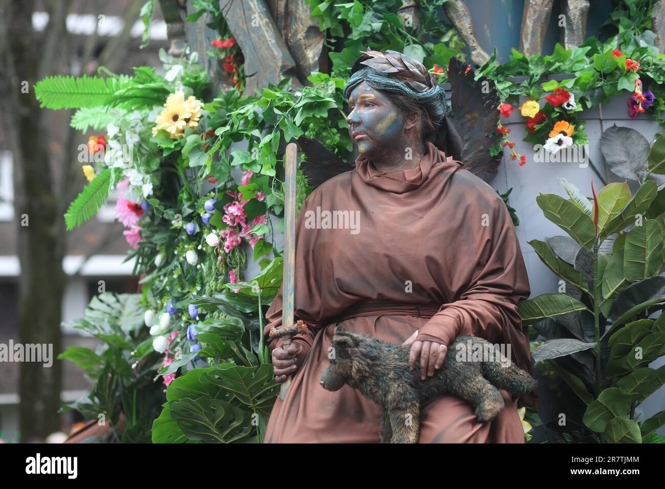 A float with a traditional Irish theme which was part of the St Patrick ...