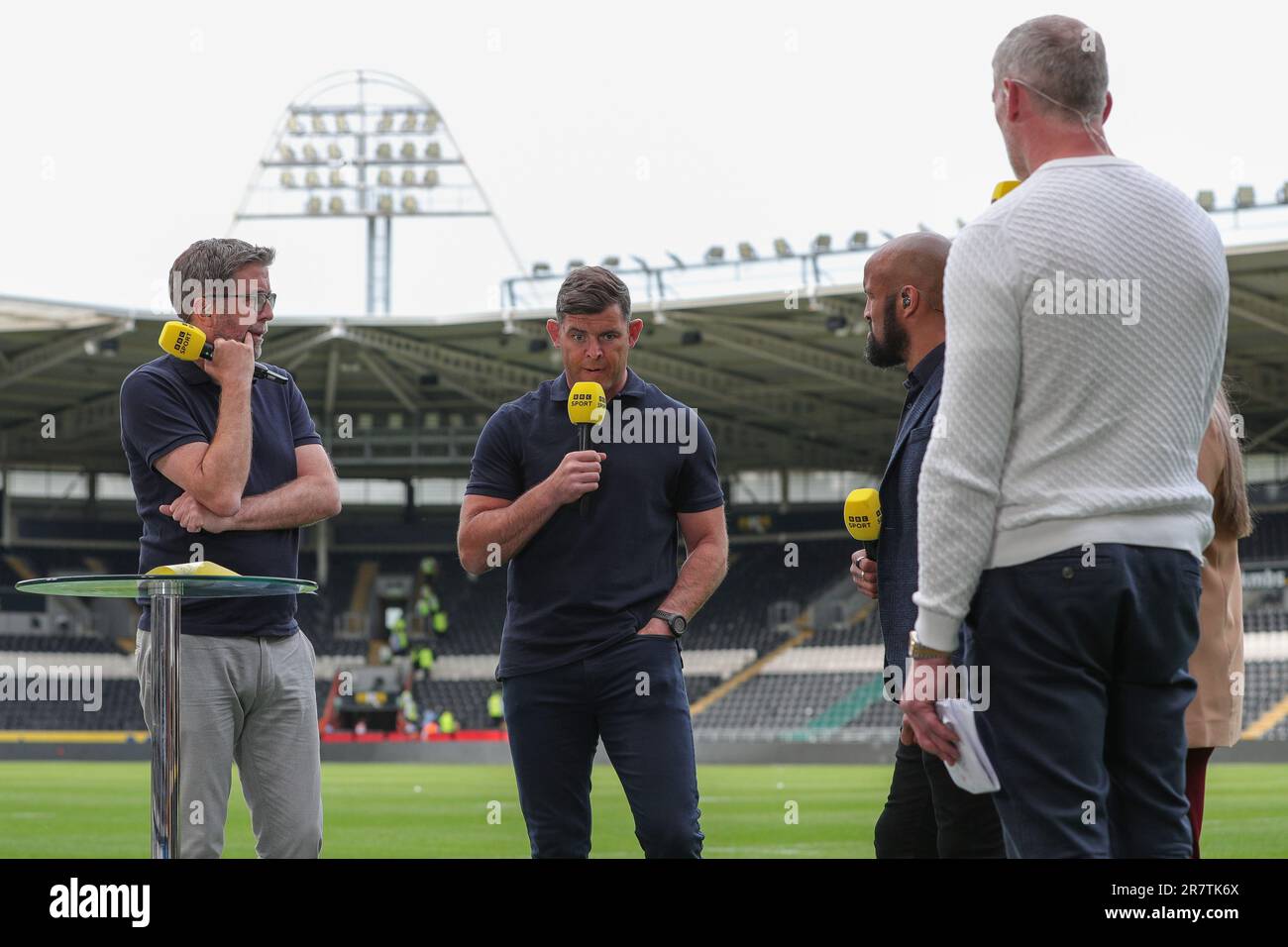 Paul Wellens Head Coach of St Helens speaks with BBC Sport presenters ...