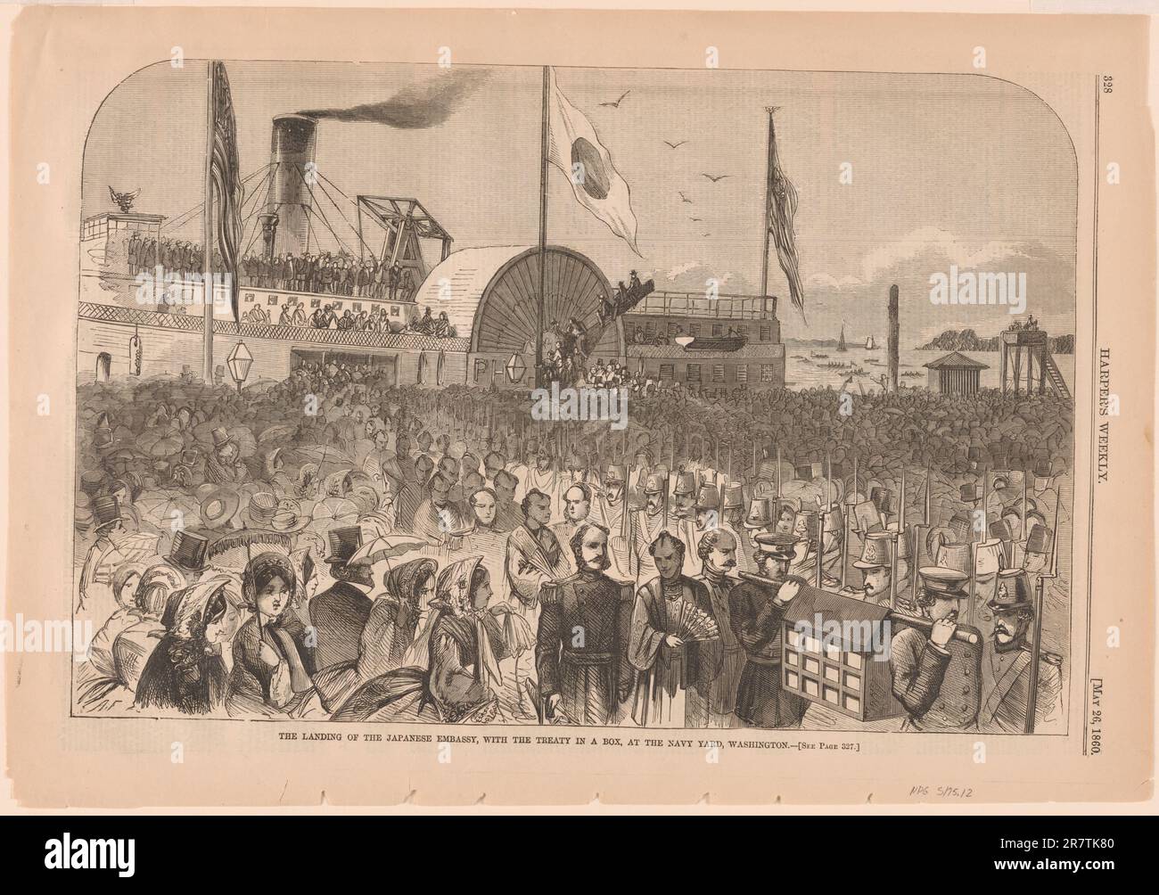 The Landing of the Japanese Embassy 1860 Stock Photo - Alamy