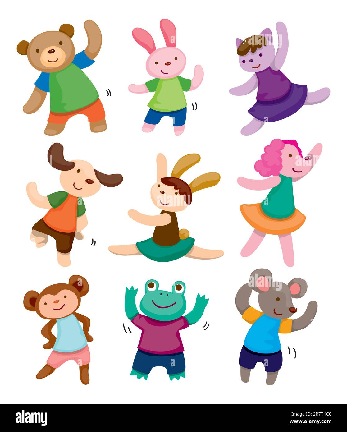 cartoon animal dancer icons Stock Vector Image & Art - Alamy
