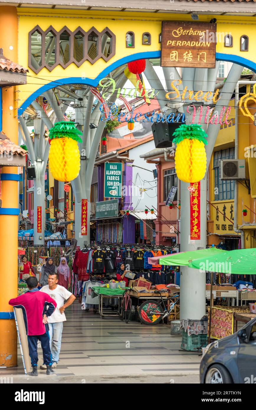India Street is lined with shops selling all kinds of goods ...