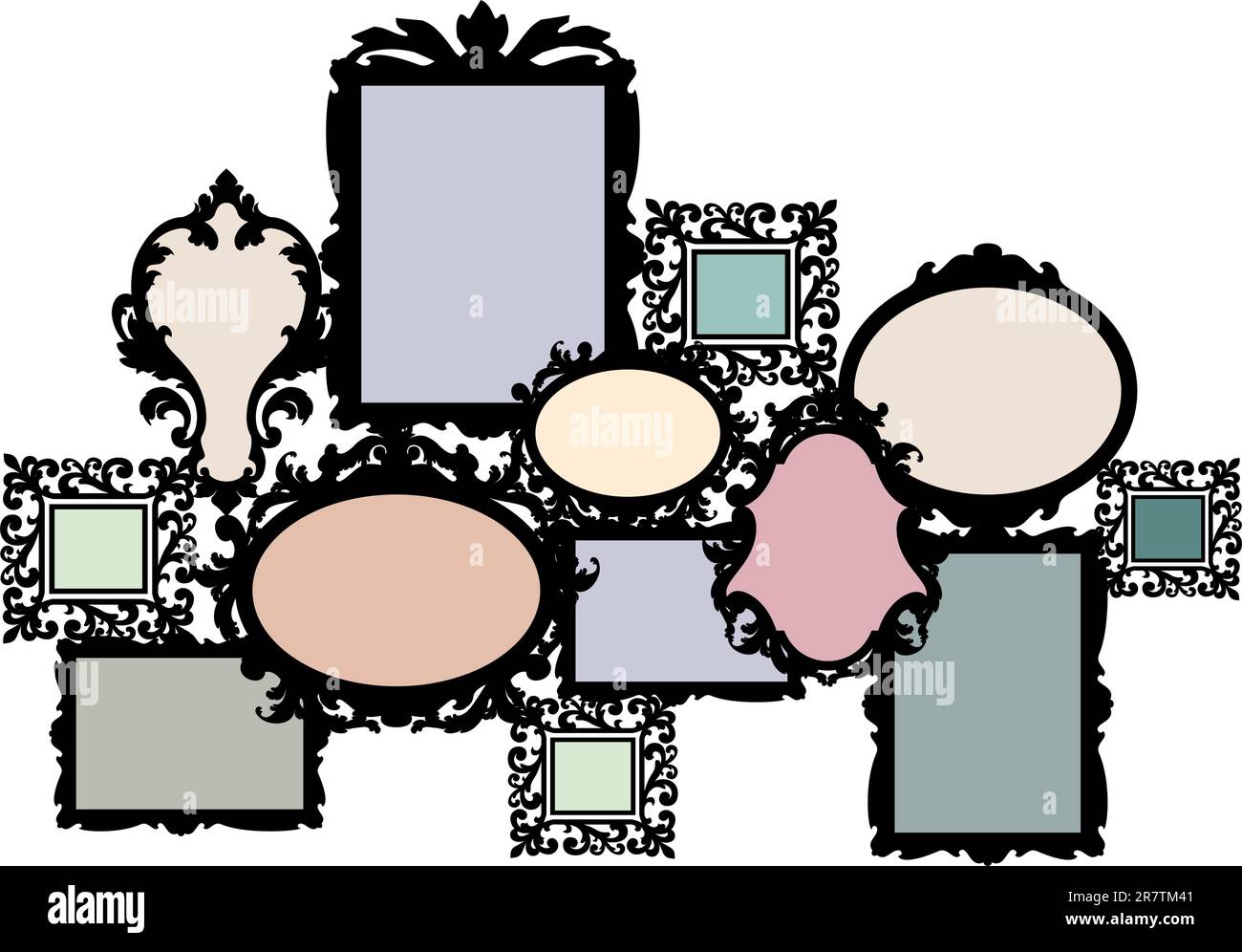 Victorian interior design ornate Stock Vector Images - Alamy