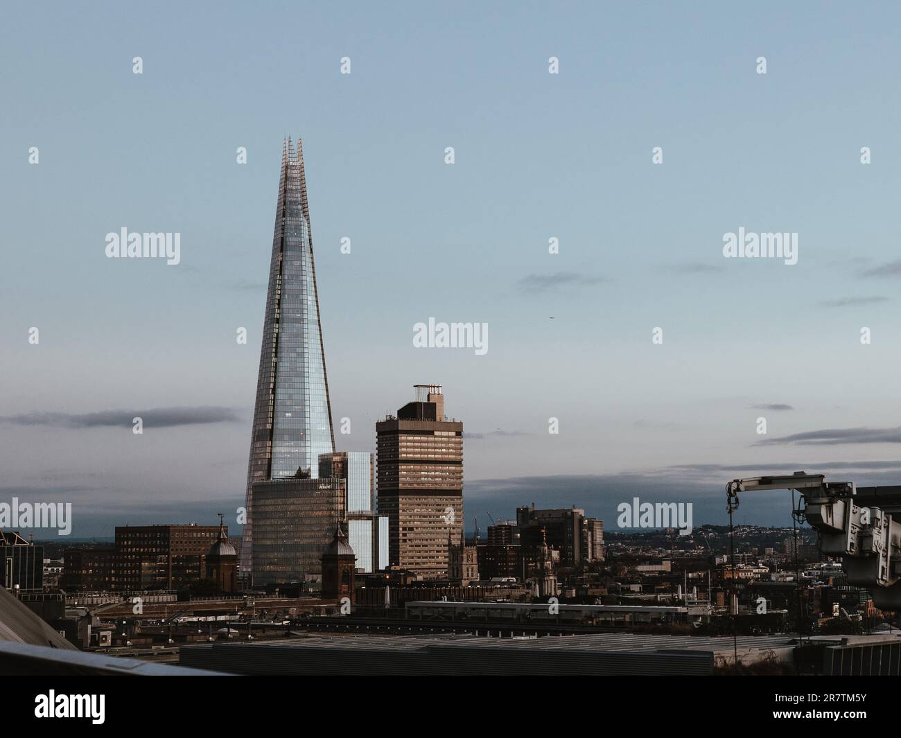 An aerial view of the Shard, a tower located in London, England Stock ...