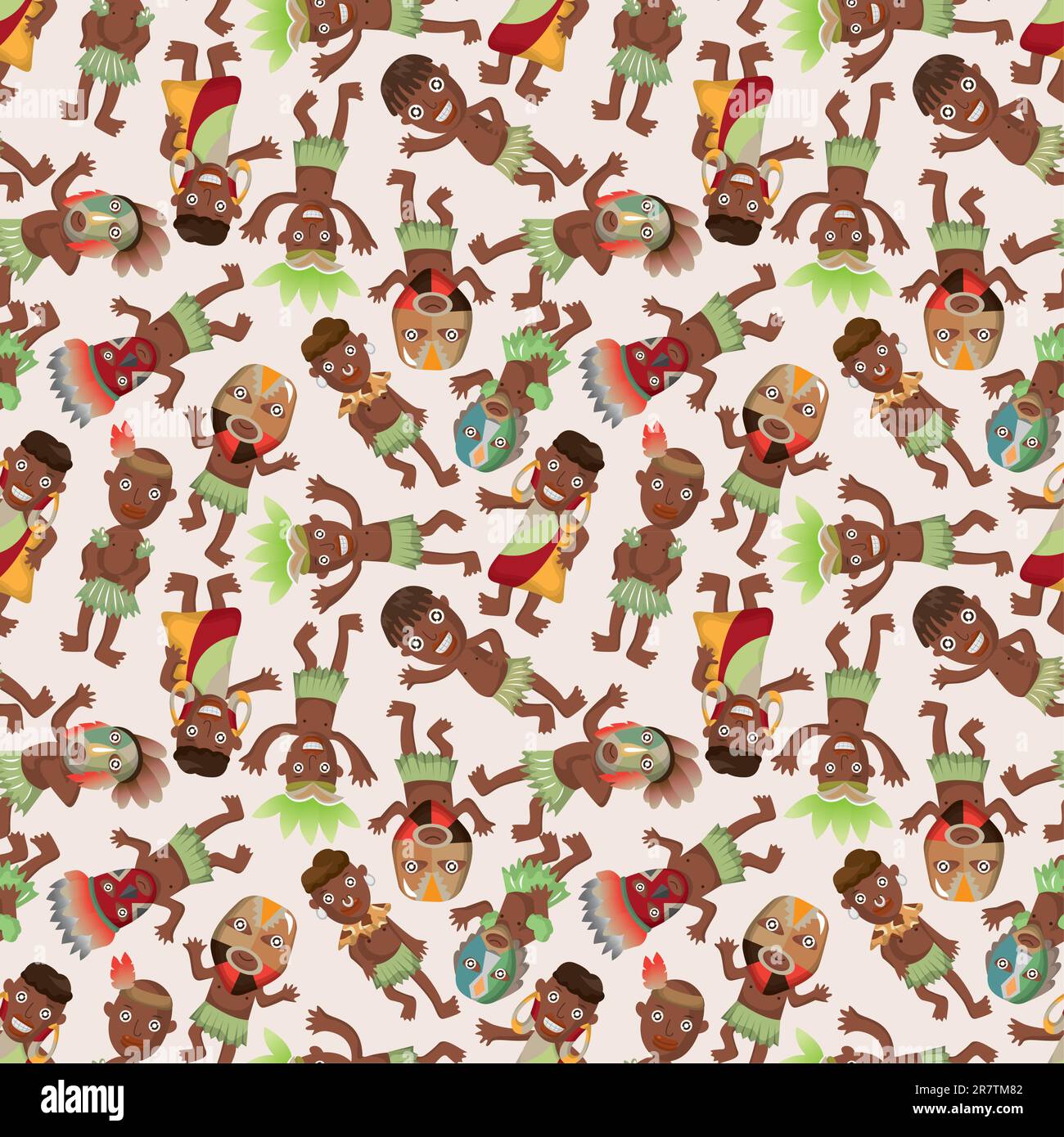 cartoon Africa Indigenous seamless pattern Stock Vector Image & Art - Alamy