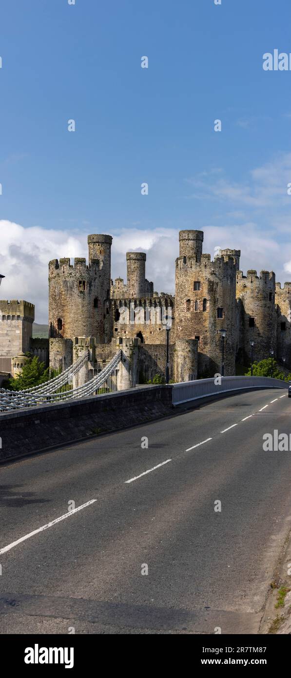 Castle and Road Bridge, Conwy, Wales, Great Britain Stock Photo - Alamy