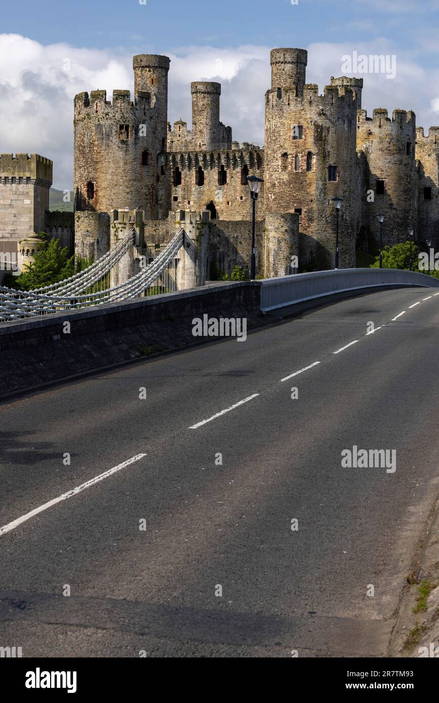 Castle and Road Bridge, Conwy, Wales, Great Britain Stock Photo - Alamy