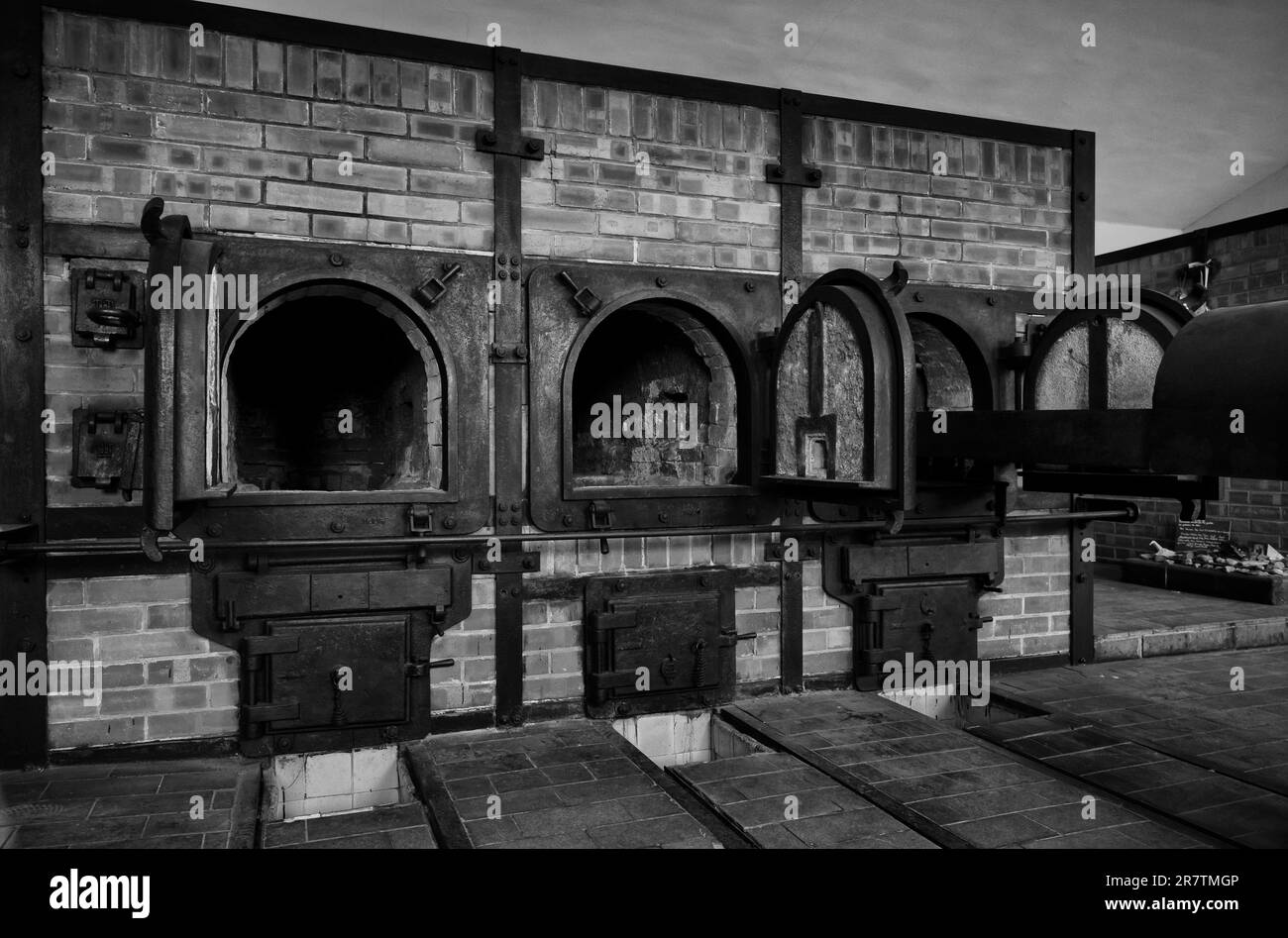 Crematorium incinerator, former concentration camp beech forest, today ...