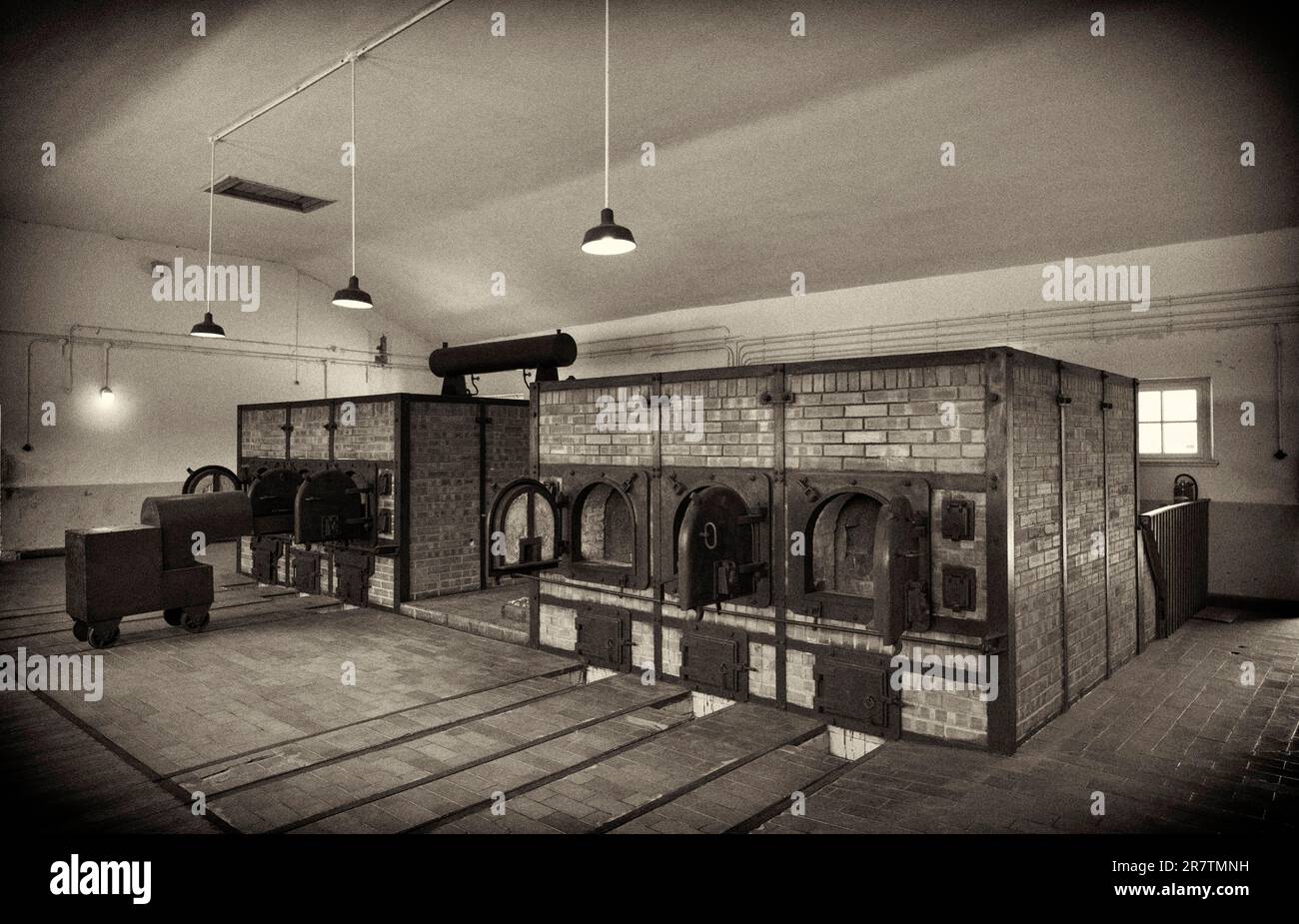 Crematorium incinerator, former concentration camp beech forest, today ...