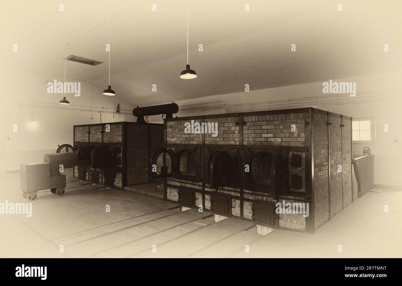 Crematorium incinerator, former concentration camp beech forest, today ...