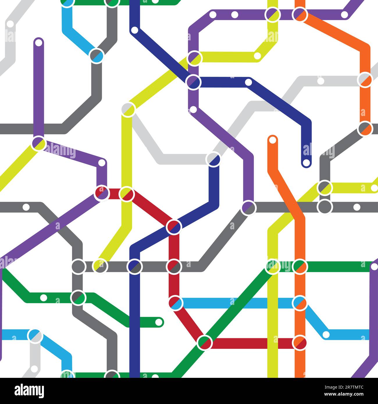 Abstract color seamless pattern - a metro scheme Stock Vector Image ...