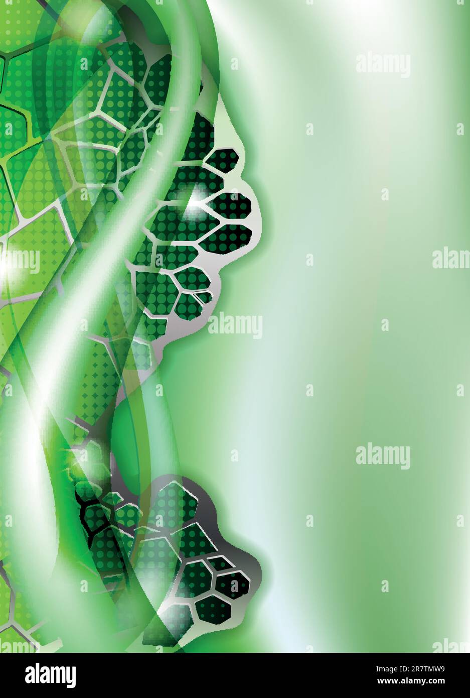 Illustration Of Abstract Green Curve Background Stock Vector Image