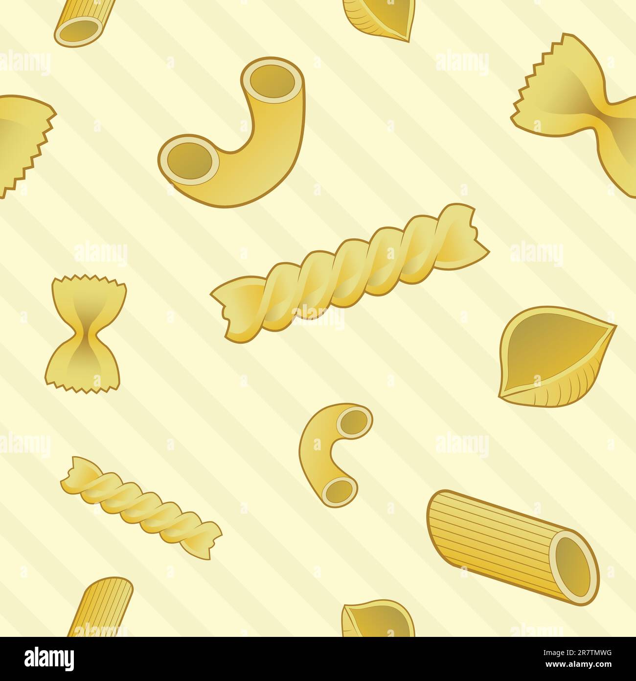 Pasta food seamless tiled background in vector format Stock Vector ...