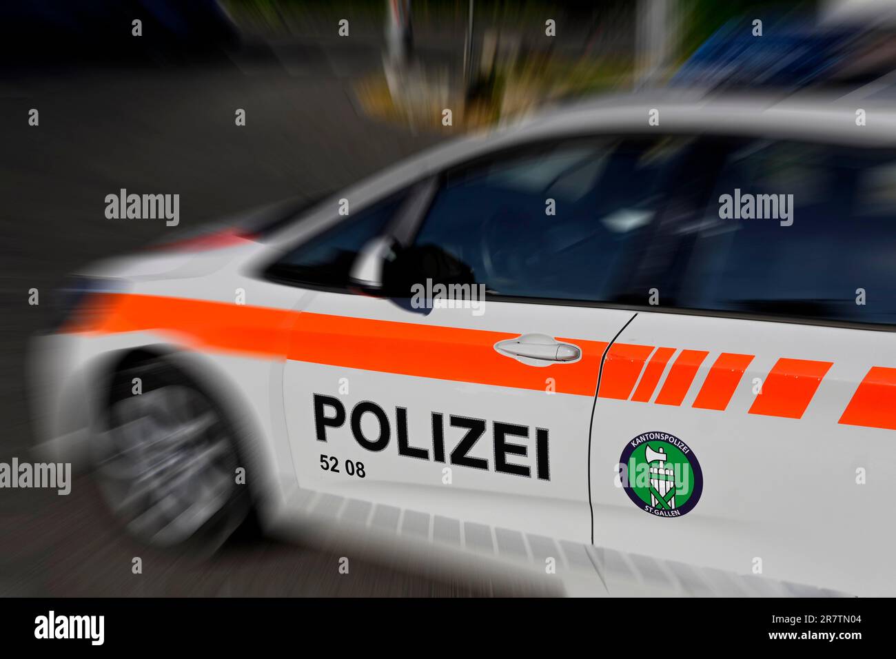 Mop-up picture police car cantonal police St. Gallen, Switzerland Stock ...