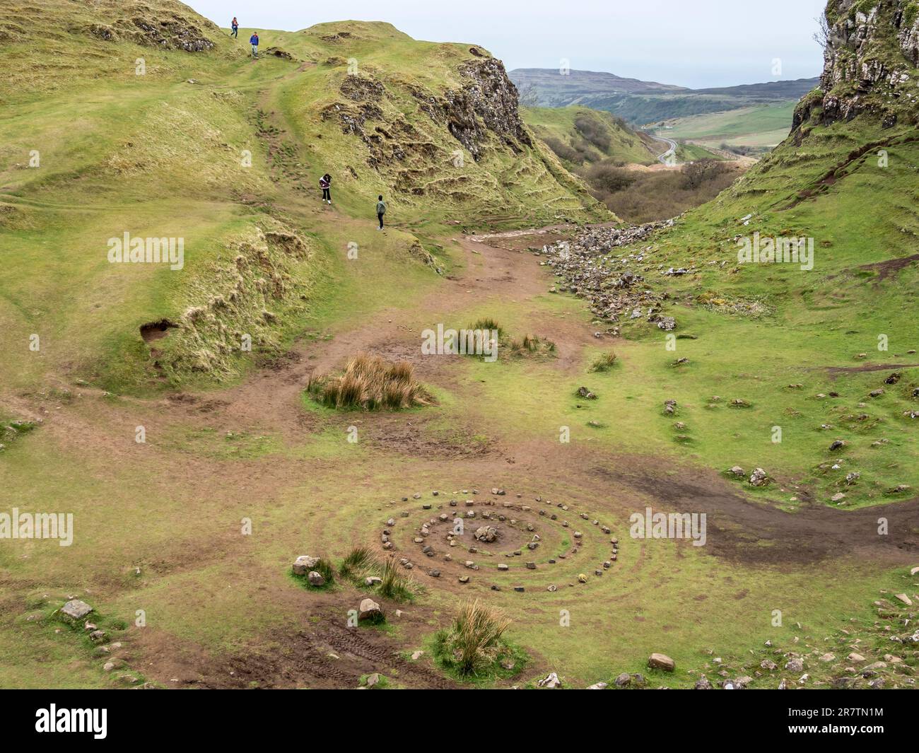 Stone spiral at castle Ewen, a rock formation looking like a castle ...