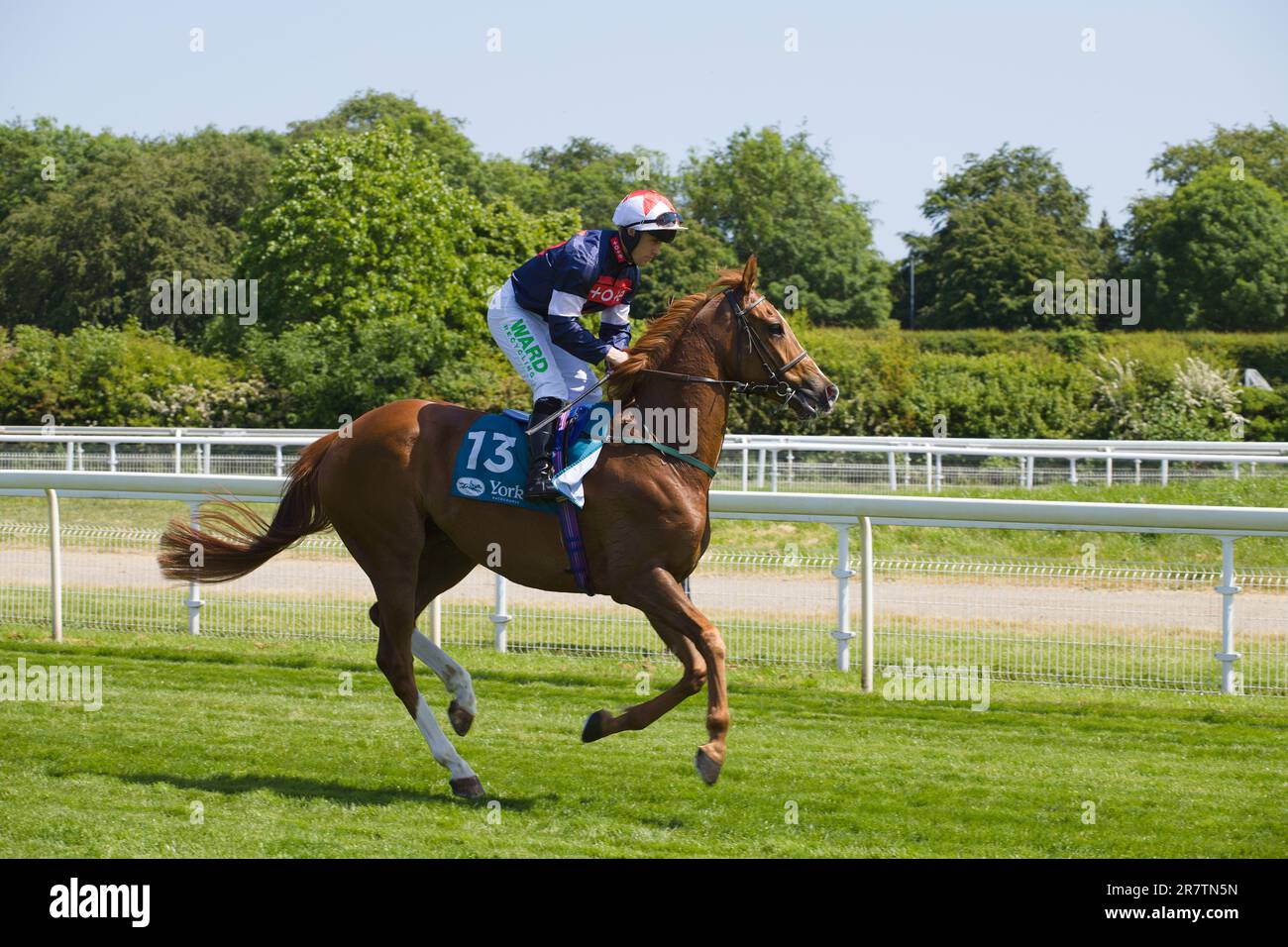Jockey Jason Hart on Finbar's Lad at York Racecourse Stock Photo - Alamy