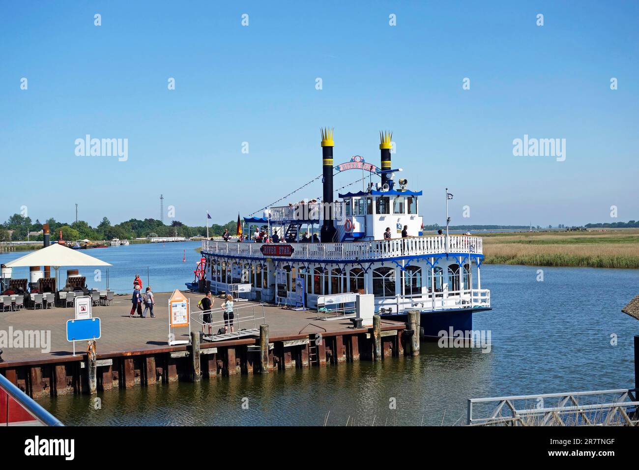 Riverstar, boat trips, Zingster Strom, harbour, Zingst, Baltic Sea spa ...