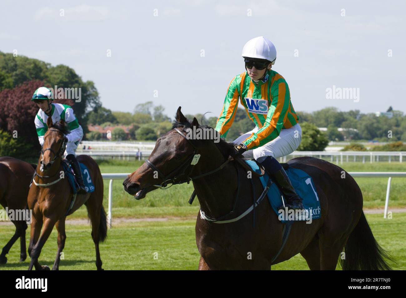 Jockey Oisin Orr on Native American at York Racecourse Stock Photo - Alamy